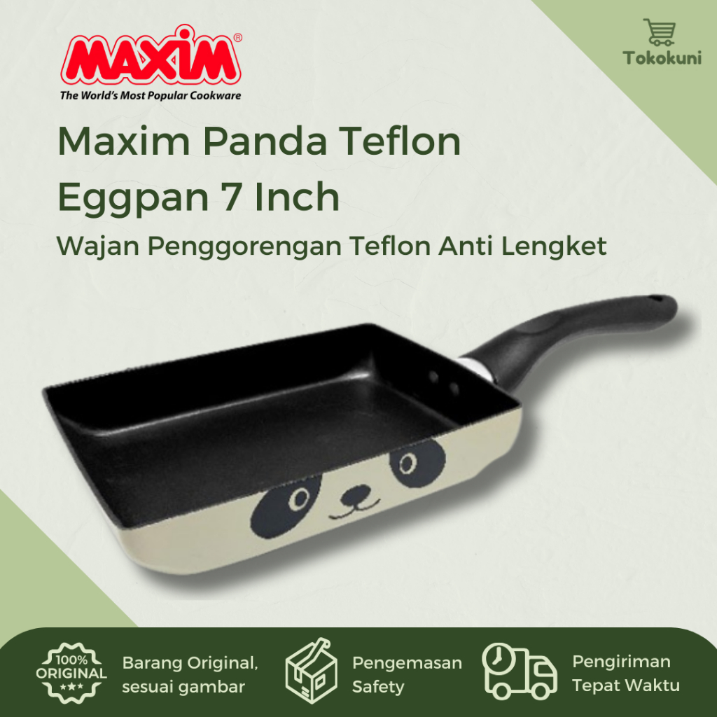 Jual Maxim Panda Wajan Teflon Anti Lengket 7 inch Eggpan | Teplon Dadar ...