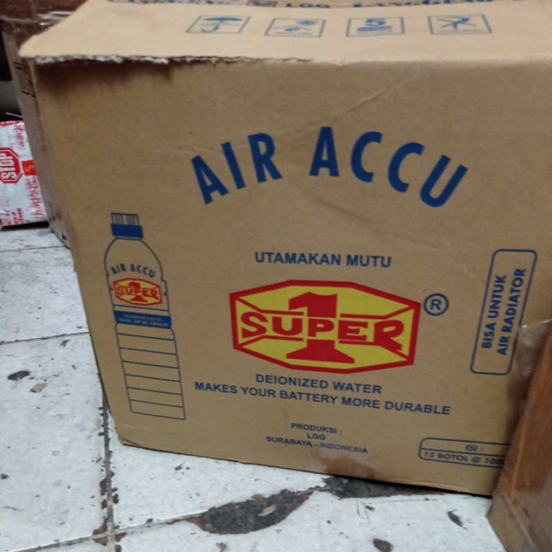 Jual Air Accu Bless Biru 1 Liter Botol Air Aki bisa untuk air radiator ...