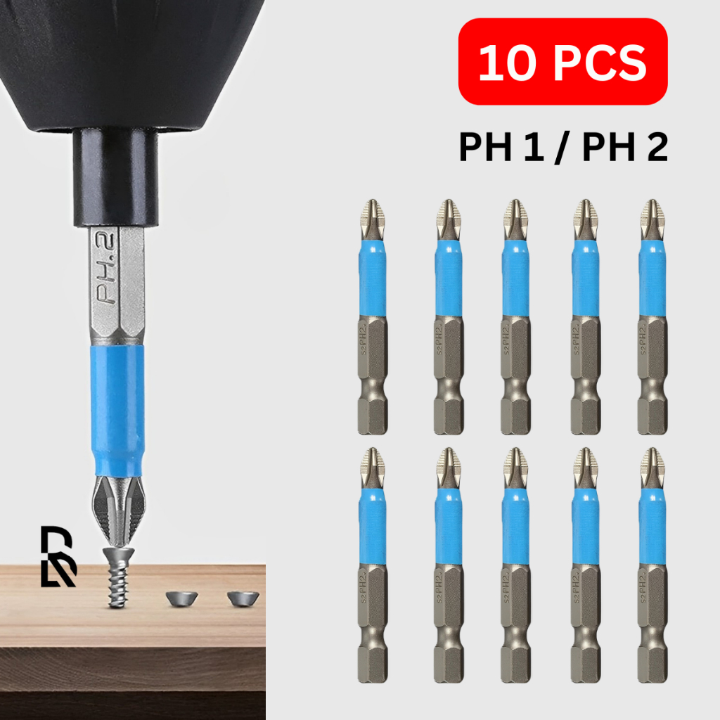 Jual 10pcs Mata Obeng Bor 7cm Non Slip PH2 Mata bor Obeng Magnetic alat ...