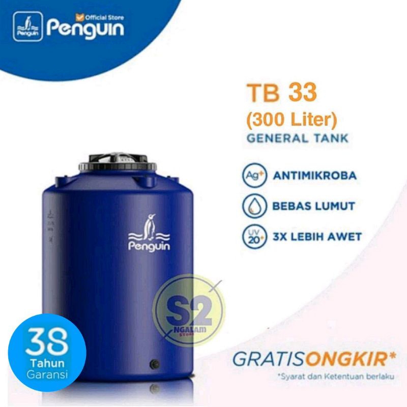 Jual Tandon Air /Toren Air /Tangki Air Penguin 300 Liter | Shopee Indonesia