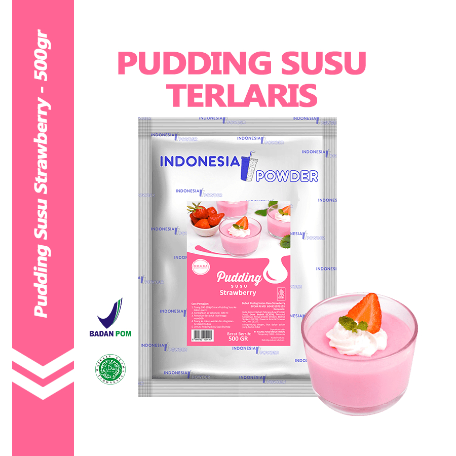 Jual [PUDDING] Pudding Susu Mix Gula Rasa Strawberry / Stoberi 500 Gr ...