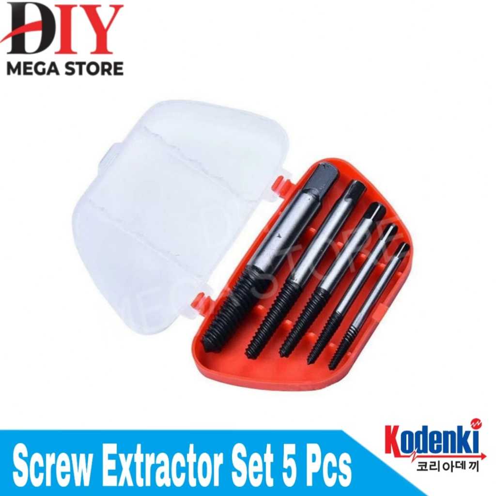 Jual Tap pembuat ulir baut tap balik screw extractor set 5 pcs kodenki ...