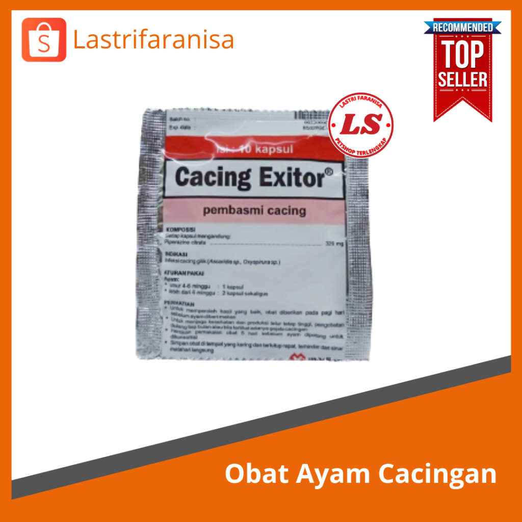 Jual Cacing Exitor Obat Cacing Ayam Kapsul Pembasmi Cacing Untuk Unggas ...
