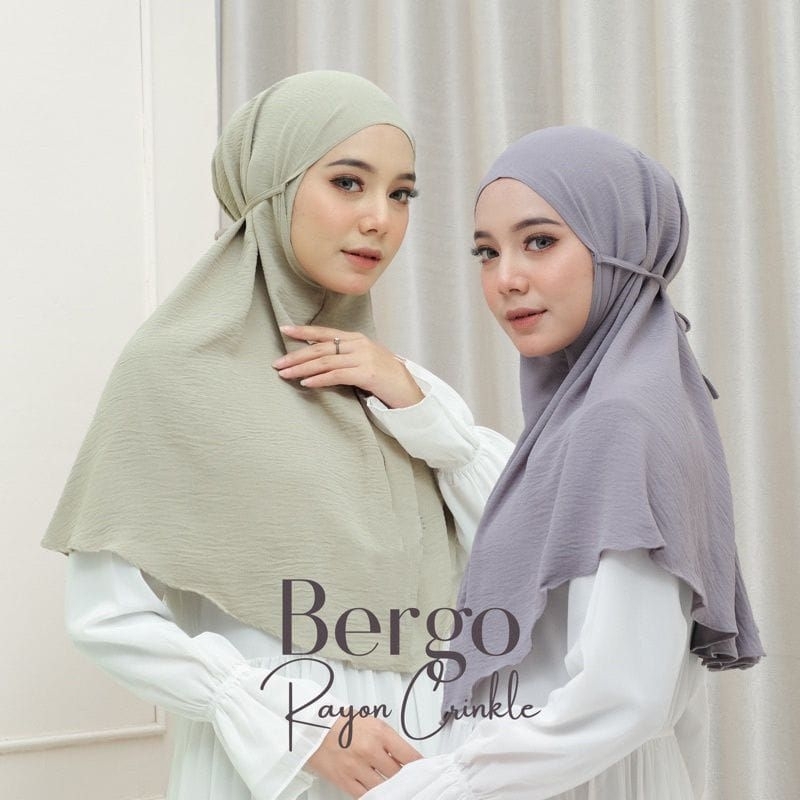 Jual Hijab Instan Bergo Maryam Crinkle Airflow Premium | Jilbab Crinkle M | Shopee Indonesia
