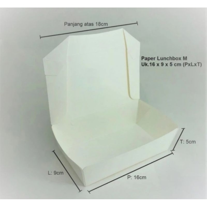 Jual Paper Lunch Box M ( putih ) | Shopee Indonesia