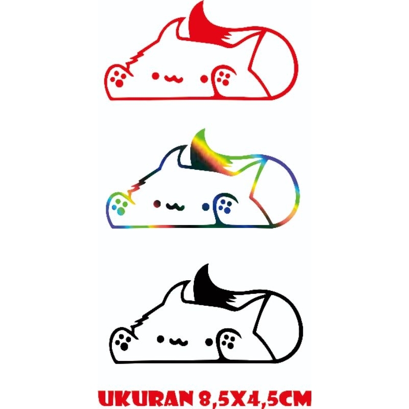 Jual stiker Sticker kucing Bongo sticker cutting transfaran | Shopee ...