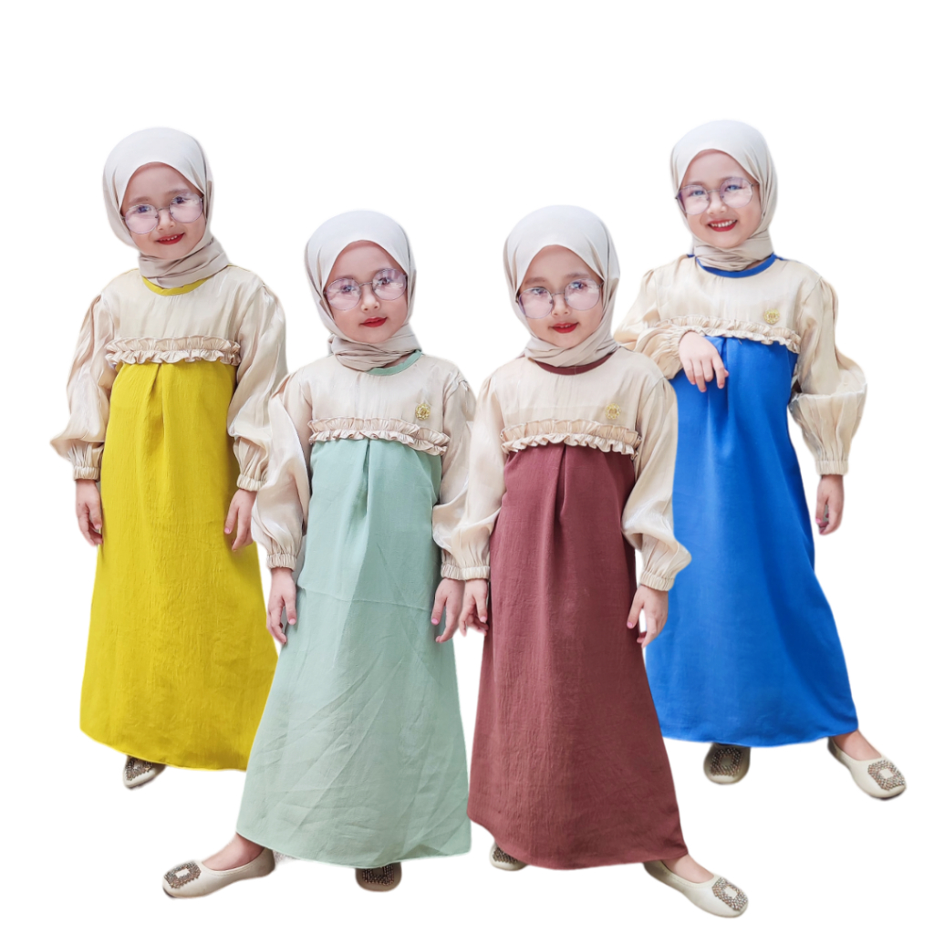 Jual Free Bros Gamis anak dan ibu shimmer silk mix airflowcrinkle ...