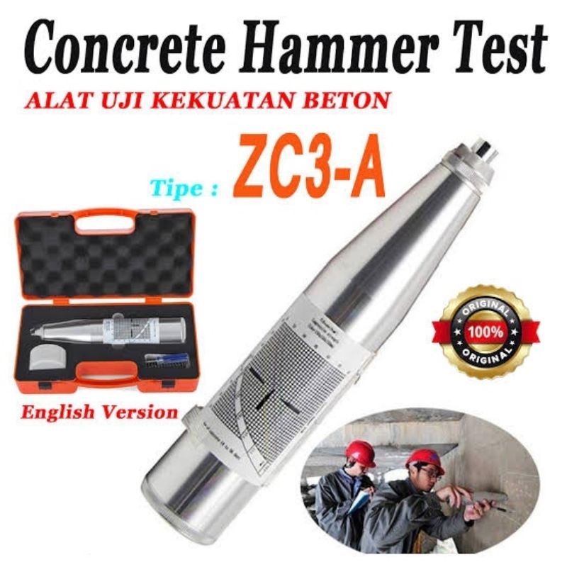 Jual alat test kekuatan tembok beton cor hammer concrete zc3 | Shopee ...