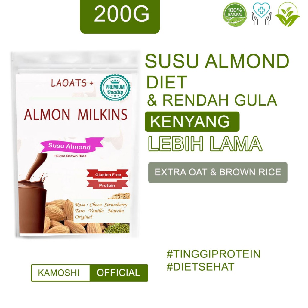 Jual Susu Almon Penurun Berat Badan Almon Milk Diet Low Fat Oat Milk ...