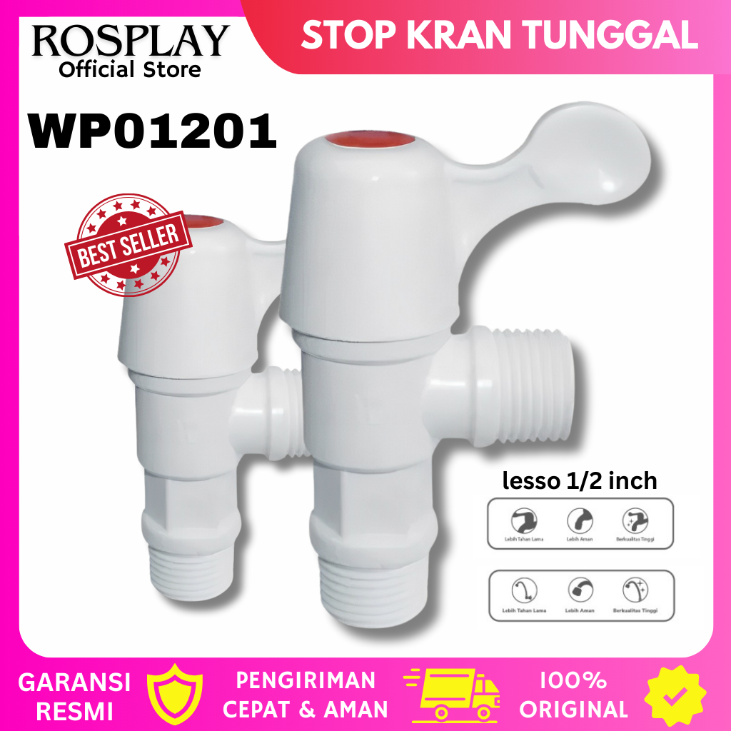 Jual Stop Kran PVC LESSO 1/2Inci PVC LESSO/ Stop Kran Pipa Ballvalve ...
