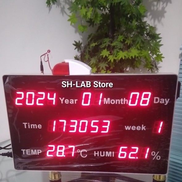Jual Temperature Humidity Room with Time, Date, Year And Week With Big ...