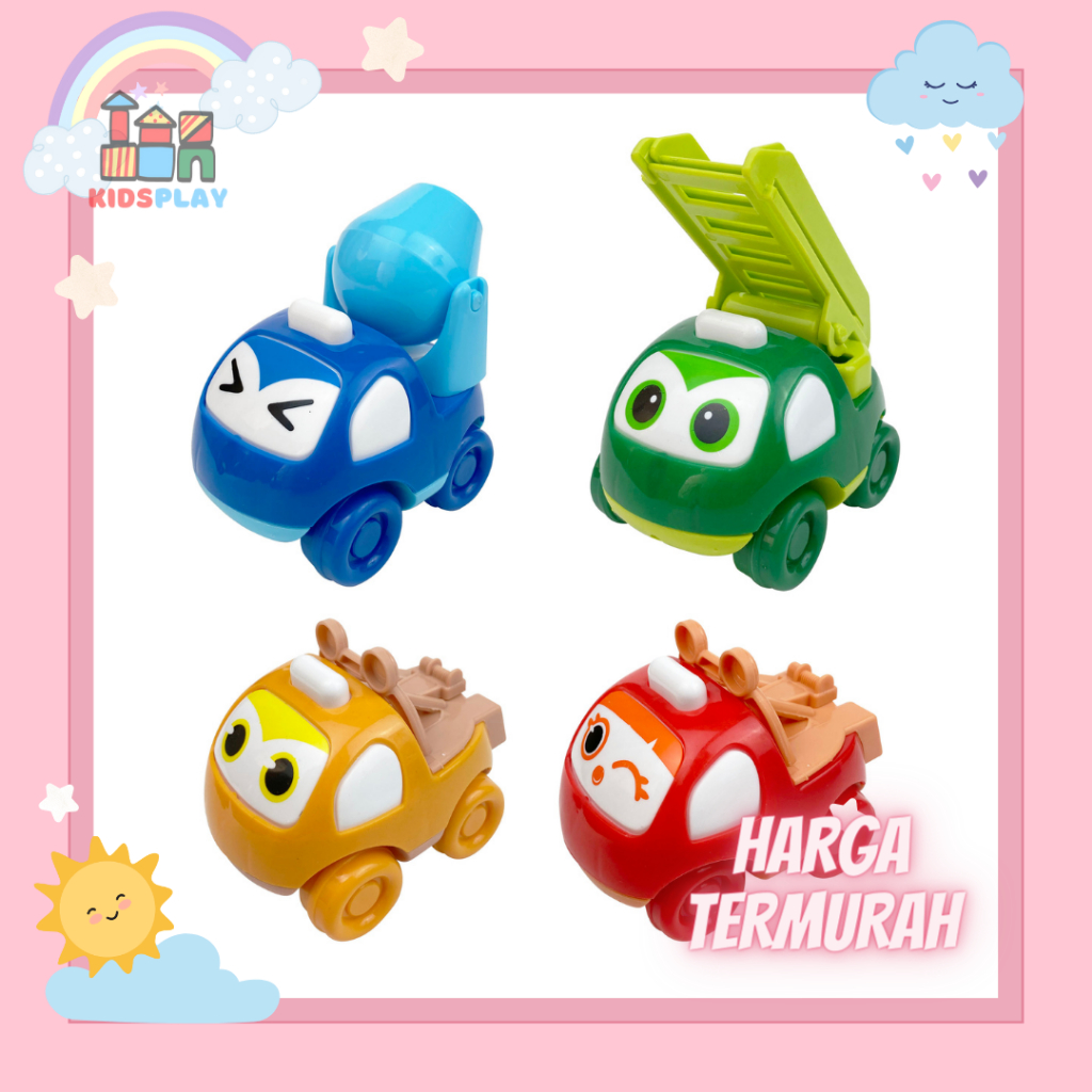 Jual Pull Back Cartoon Car Mainan Mobil Pull Back Mobil Mobilan Kecil ...