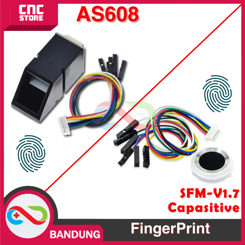 Jual FINGER PRINT SENSOR RECOGNITION MODULE AS608 SIDIK JARI SFM-V1.7 ...