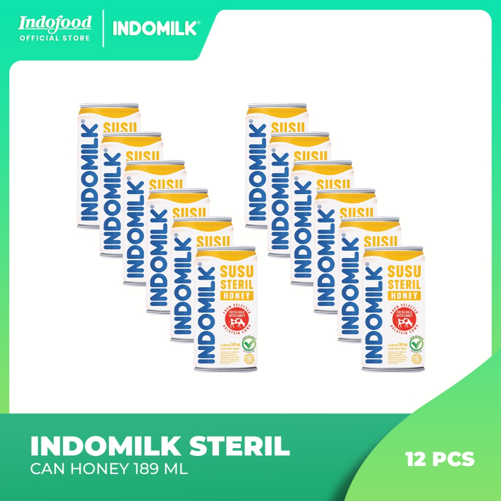 Jual 12 Pcs - Indomilk Steril Can Honey 189 ml | Shopee Indonesia
