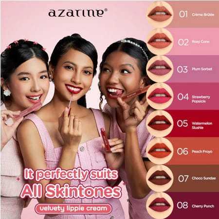 Jual AZARINE Velvety Lippie Cream Lightweight Lip Velvet Lip Matte 3.2 ...