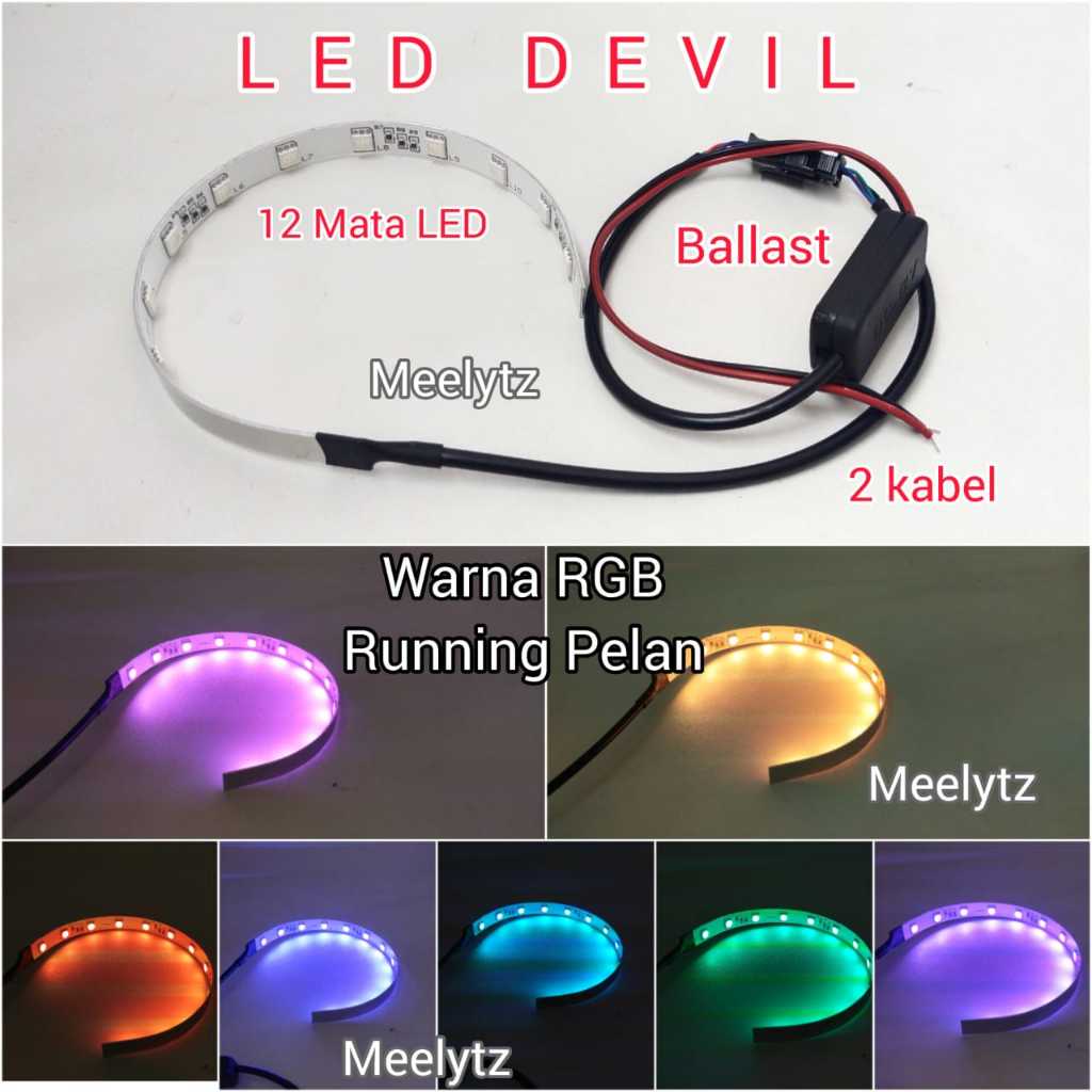 Jual Devil LED Demon Eye RGB running bahan premium 12 mata LED ...