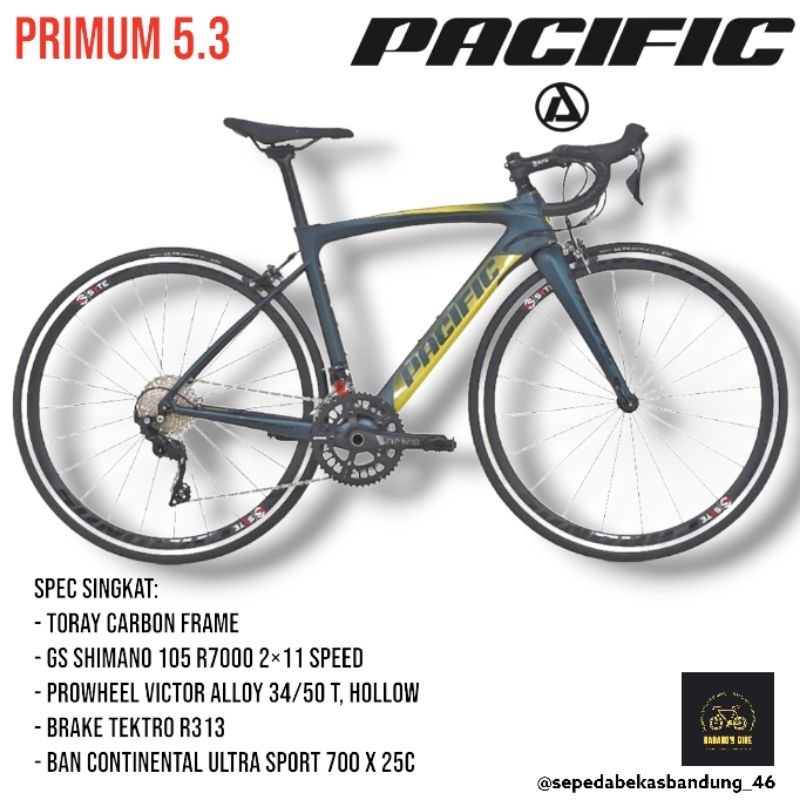 Jual Roadbike/Sepeda Balap Pacific Primum 5.3 Carbon NEW | Shopee Indonesia