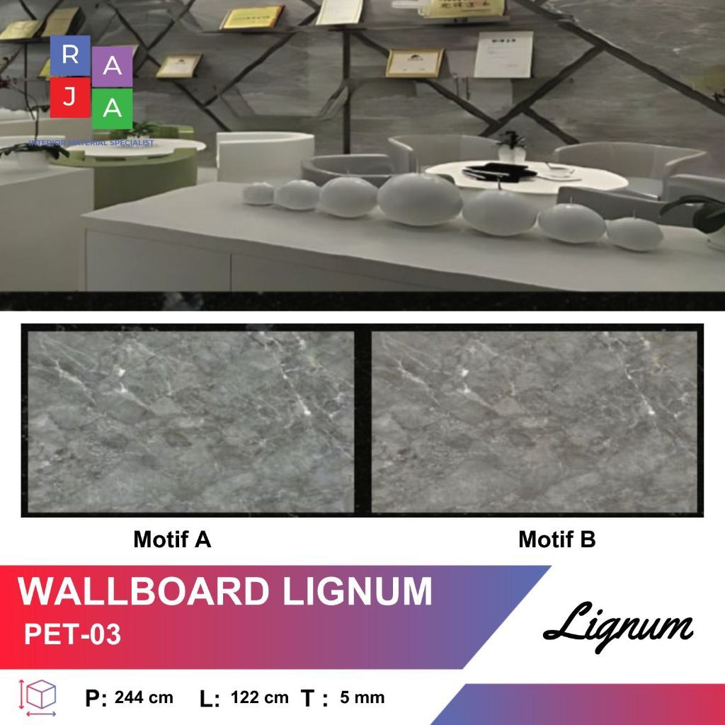 Jual WALLBOARD MOTIF MARMER MERK LIGNUM PET MARBLE GLOSSY PELAPIS ...