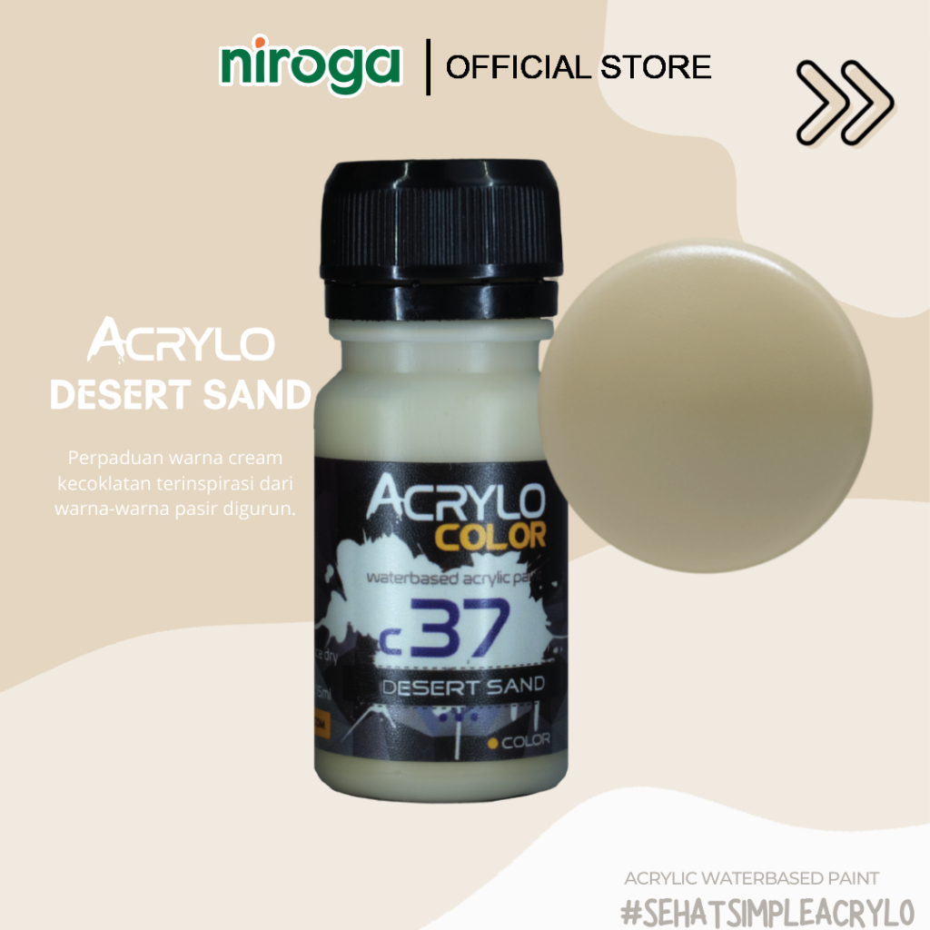 Jual ACRILO Color C37 Desert Sand - hand brush airbrush cat gundam ...