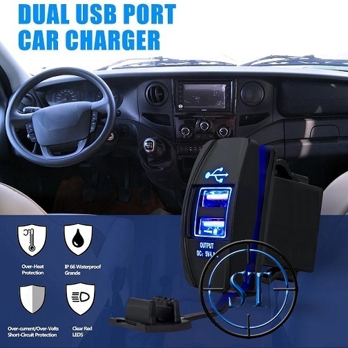 Jual USB Dual Charger Motor Mobil 2 Port DC 12-24V 3.1A Socket Power ... Jual USB Dual Charger Motor Mobil 2 Port DC 12-24V 3.1A Socket Power ...