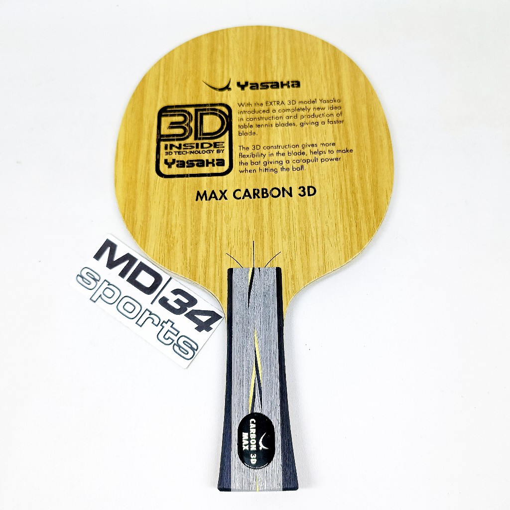 Jual KAYU YASAKA MAX CARBON 3D FL - blade / kayu / bet pingpong murah | Shopee Indonesia