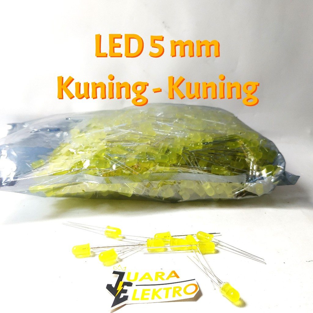 Jual (10 PCS) Lampu LED 5 mm Warna Kuning - Kuning | Shopee Indonesia