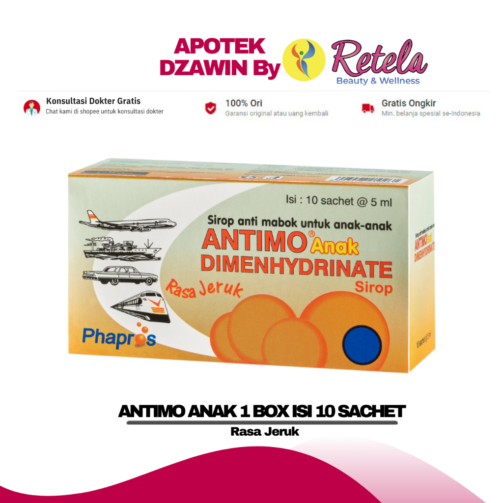Jual ANTIMO ANAK RASA JERUK 10 SACHET | Shopee Indonesia