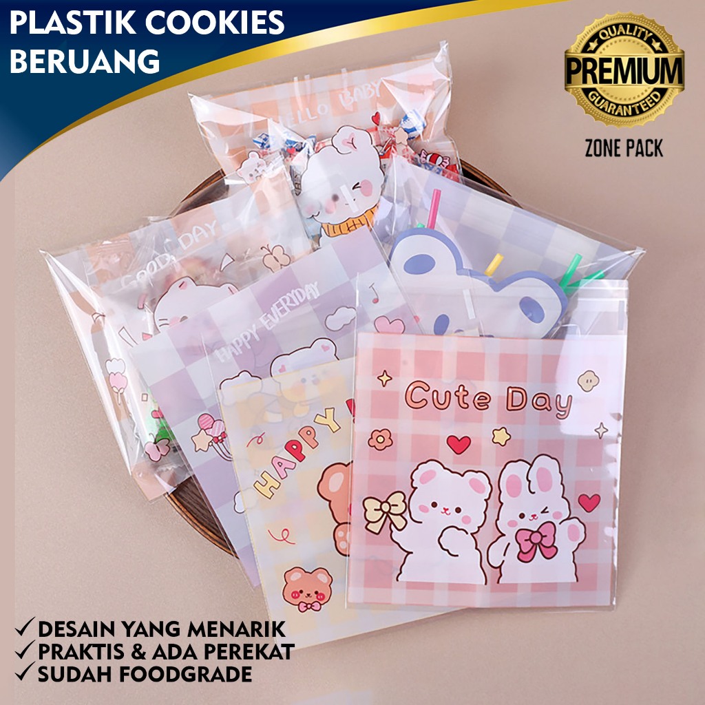 Jual [100 PCS] Plastik Cookies Motif|Plastik Packing Cookies| Plastik ...