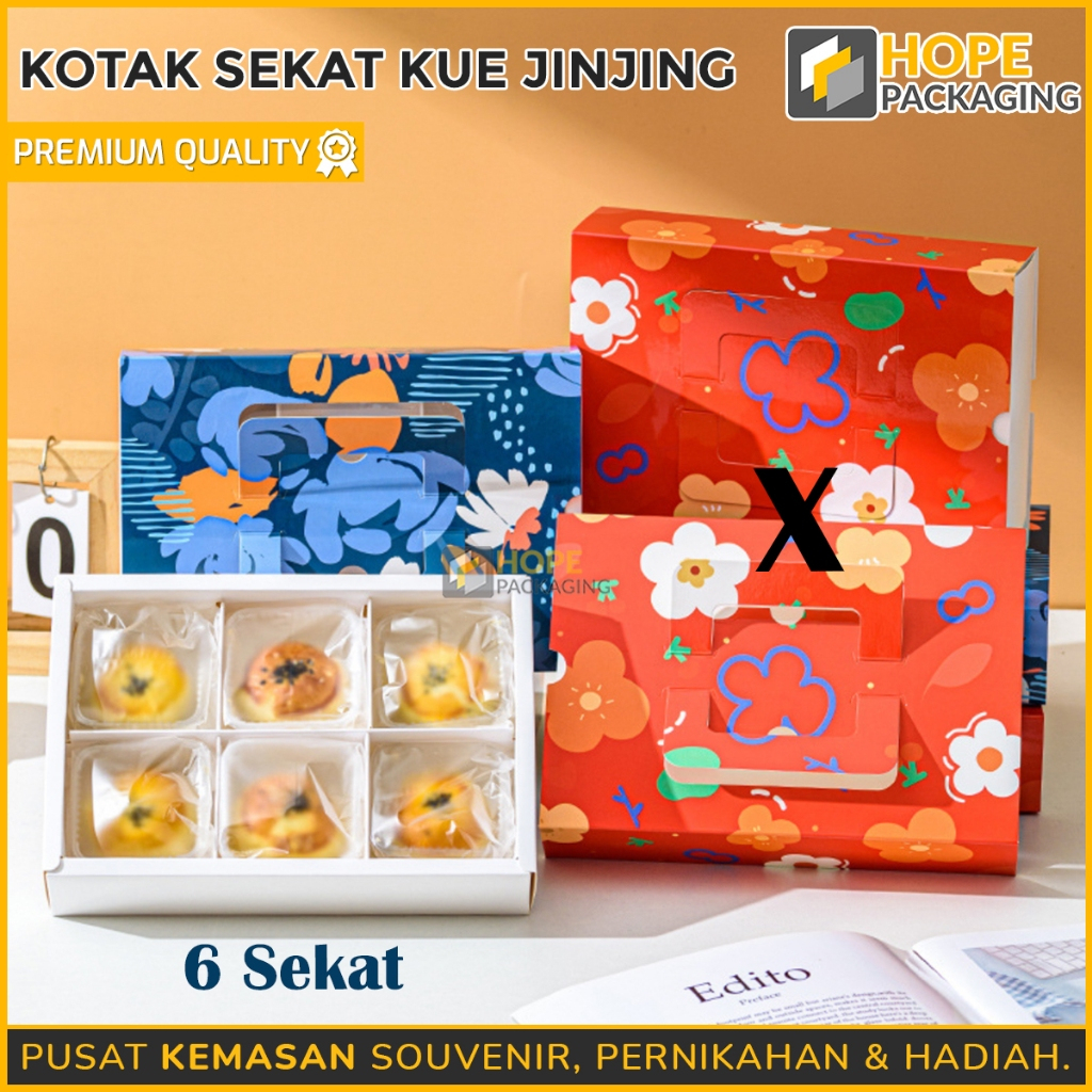 Jual Kotak Kue Mooncake Sekat 4 / 6 Motif / Dus Kue / Box Kue Bulan ...