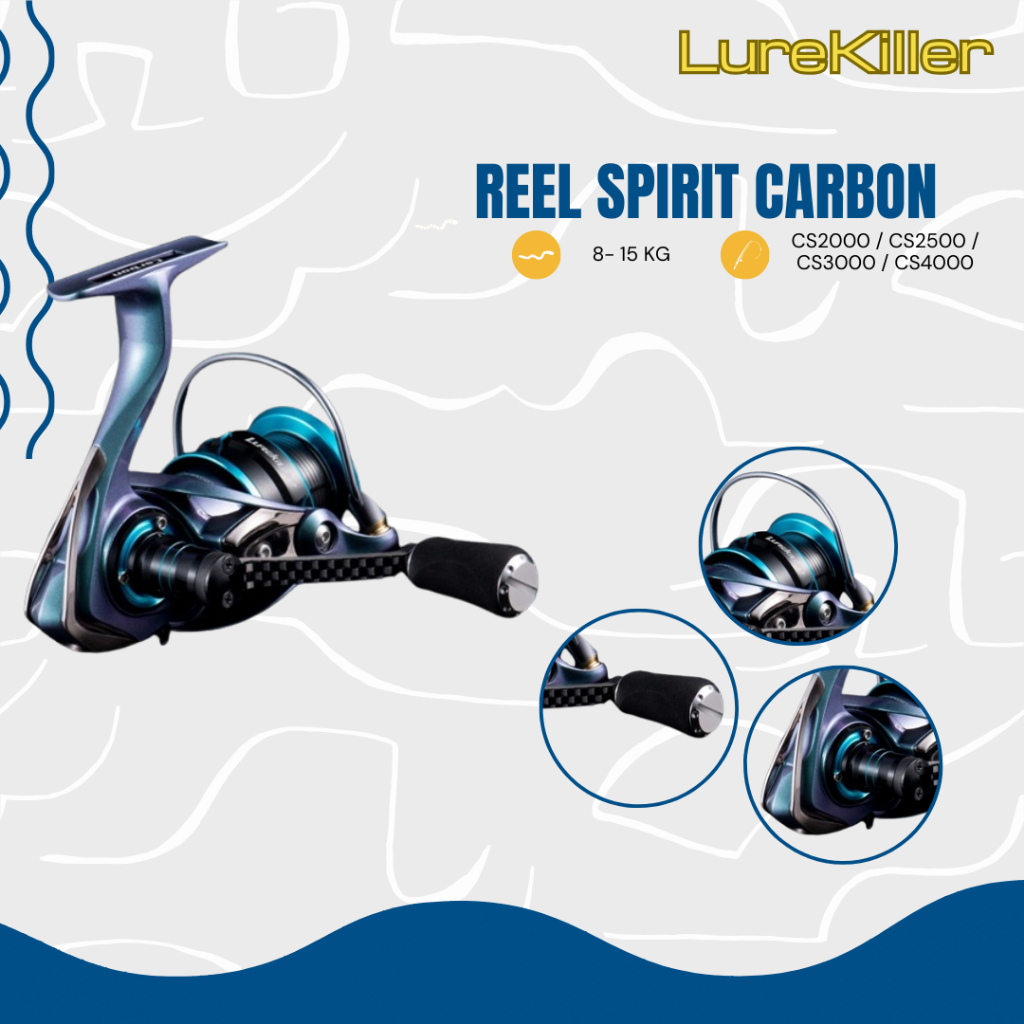Jual LUREKILLER Spirit carbon Reel Pancing CS2000-2500-3000-4000 Max ...