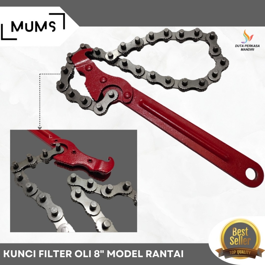 Jual DPM - Kunci Pembuka Oil Filter Wrench Belt Besi 8 Inch Oli Sabuk ...