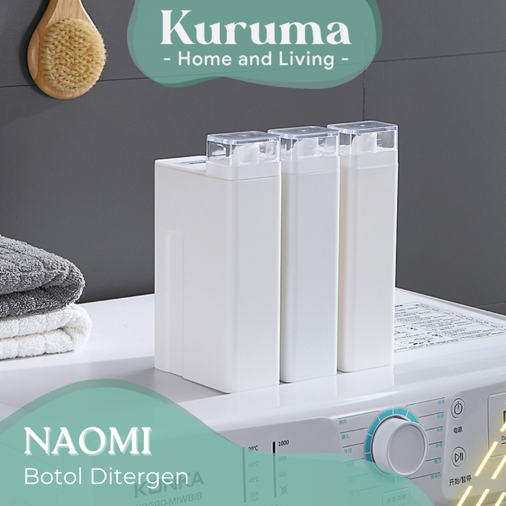 Jual KURUMA NAOMI Botol Laundry Sabun Pakaian Estetik Botol Refill ...