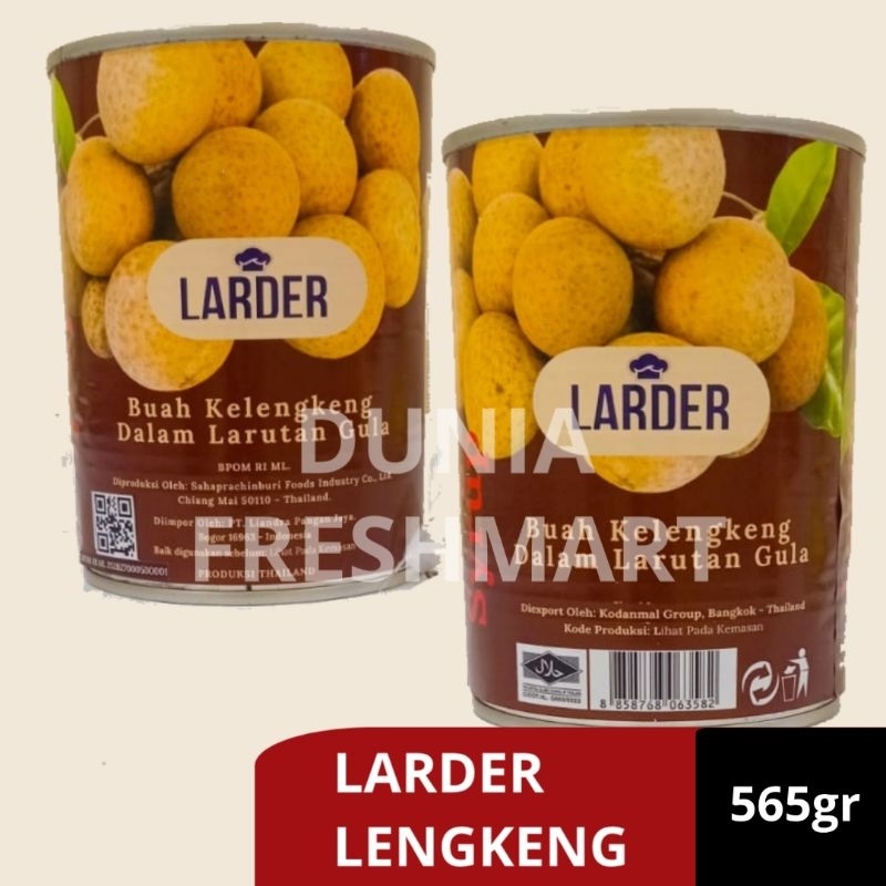 Jual LARDER BUAH KELENGKENG 565GR BUAH LONGAN DALAM LARUTAN GULA ...