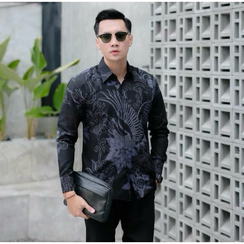Jual KEMEJA batik pria modern slim fit premium katun halus lengan ...