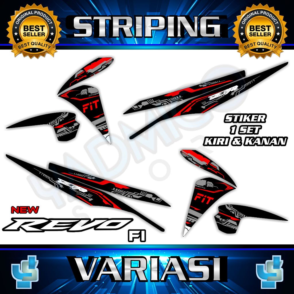 Jual Stiker Revo Fit Fi New - Striping Revo Fit Variasi Motif Hitech ...