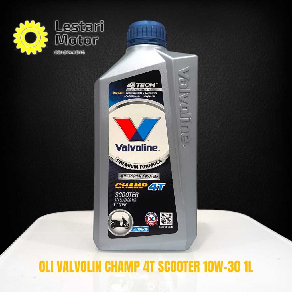 Jual OLI MOTOR MATIC VALVOLINE CHAMP 4T SCOOTER 10W30 PREMIUM FORMULA USA | Shopee Indonesia