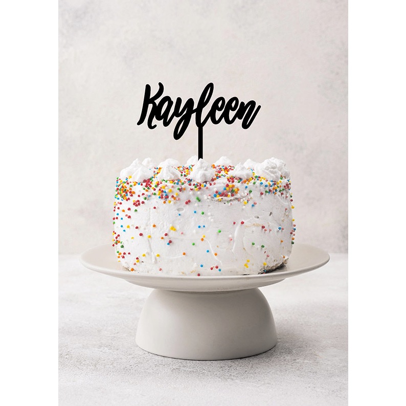 Jual Custom Cake Topper Acrylic Nama | Shopee Indonesia