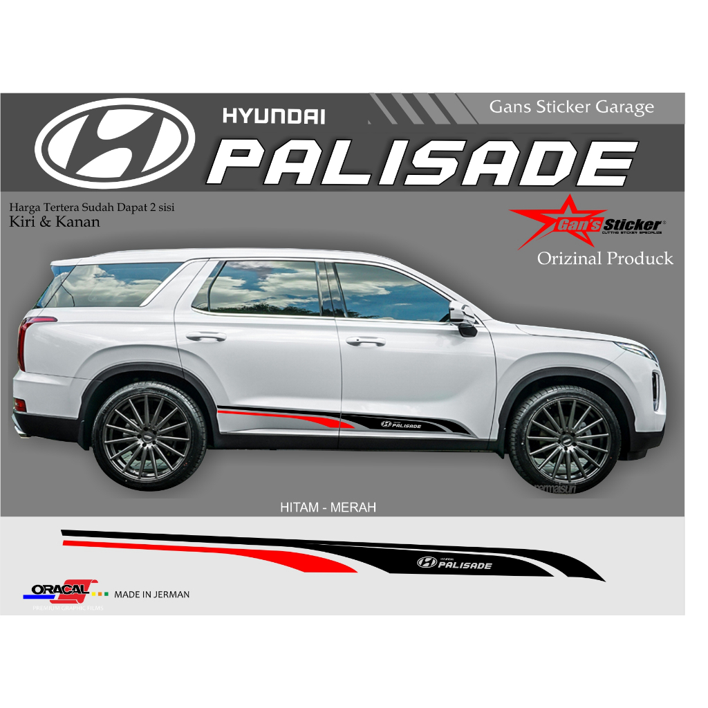 Jual sticker hyundai palisade aksesories hyundai palisade | Shopee ...