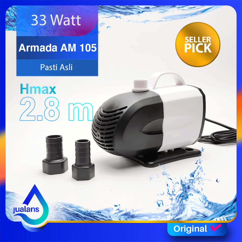 Jual Pompa Aquarium Celup ARMADA AM 105 Water Pump 3000 Lh | Shopee ...