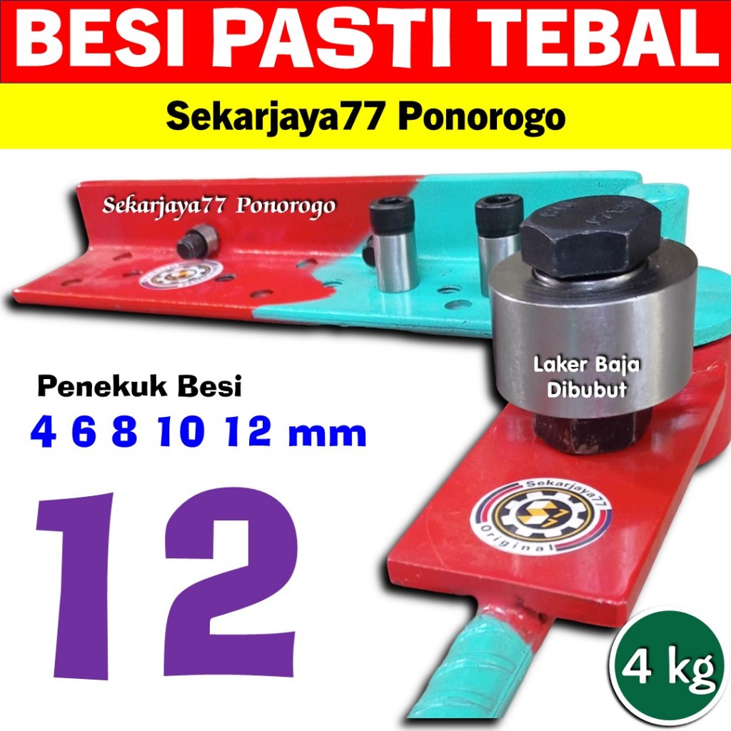 Jual Alat tekuk besi penekuk besi Pembengkok besi begel 12mm 4-12 Spek ...