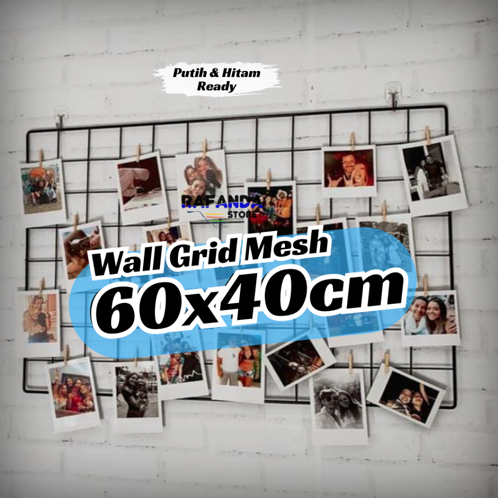 Jual Wall grid 60x40cm ram besi bingkai poto polaroid hiasan dinding ...