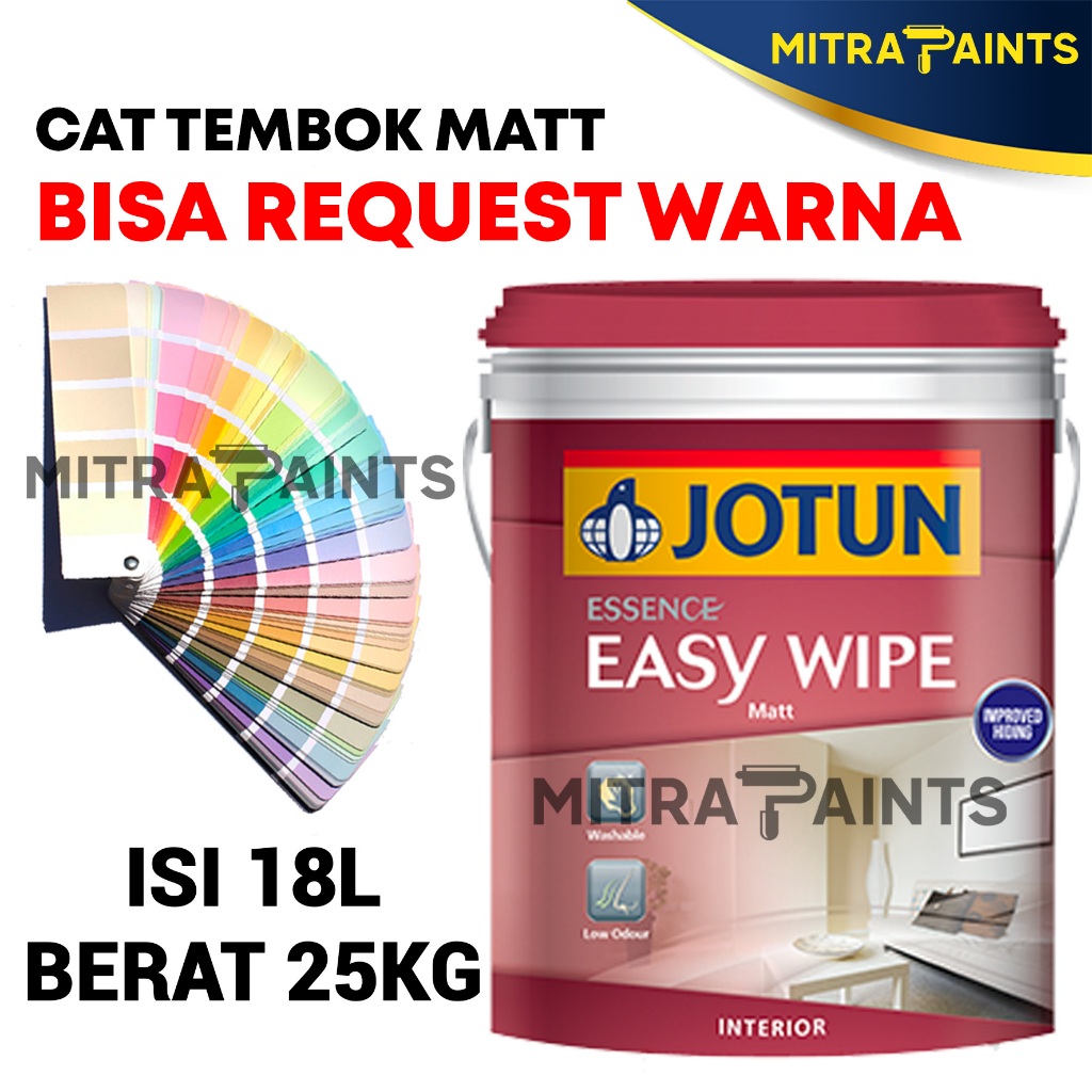 Jual [PART 3] CAT TEMBOK INTERIOR JOTUN EASY WIPE 18 LITER 25 KG PAIL / BISA REQUEST CUSTOM ...