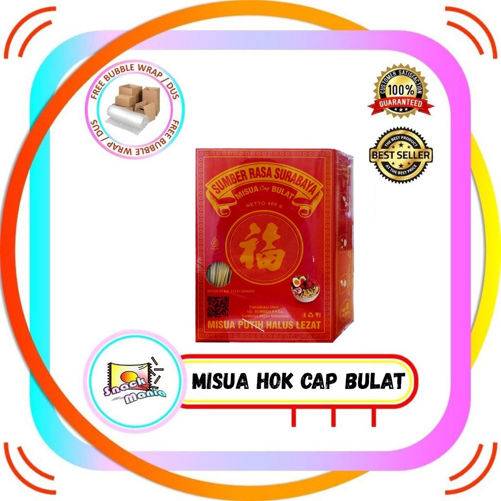 Jual Misua Hok Cap Bulat Misoa Miesoa Miesua Putih Halus ~ 400 gr ...