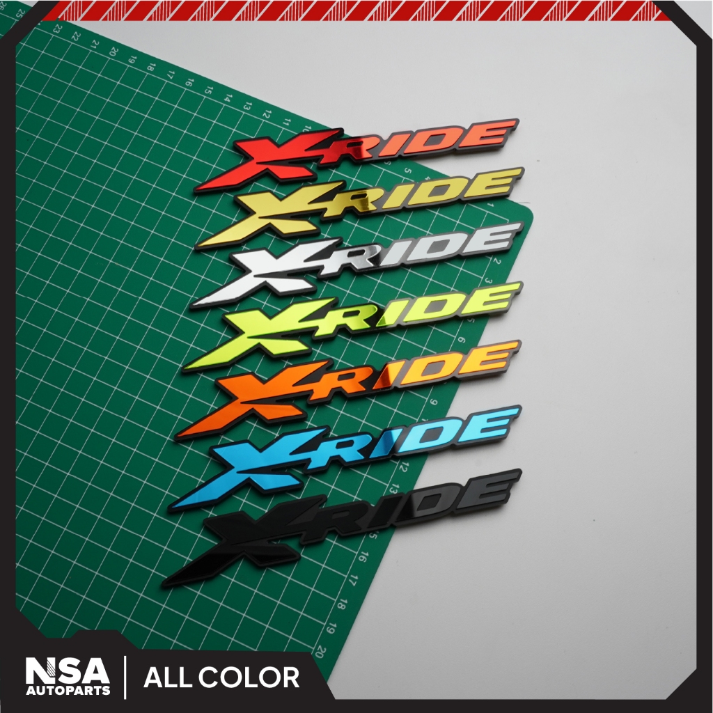 Jual 2 PCS EMBLEM XRIDE LOGO XRIDE BUKAN STIKER ATAU STICKER TIMBUL ...