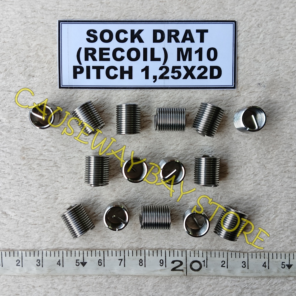 Jual SOCK DRAT (RECOIL) M10 PITCH 1,25 X 2D | Shopee Indonesia