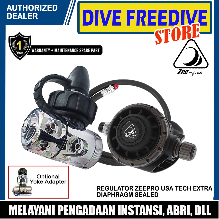 Jual Regulator Diving Zeepro Extra USA Tech Diaphragm Sealed DIN 1st ...