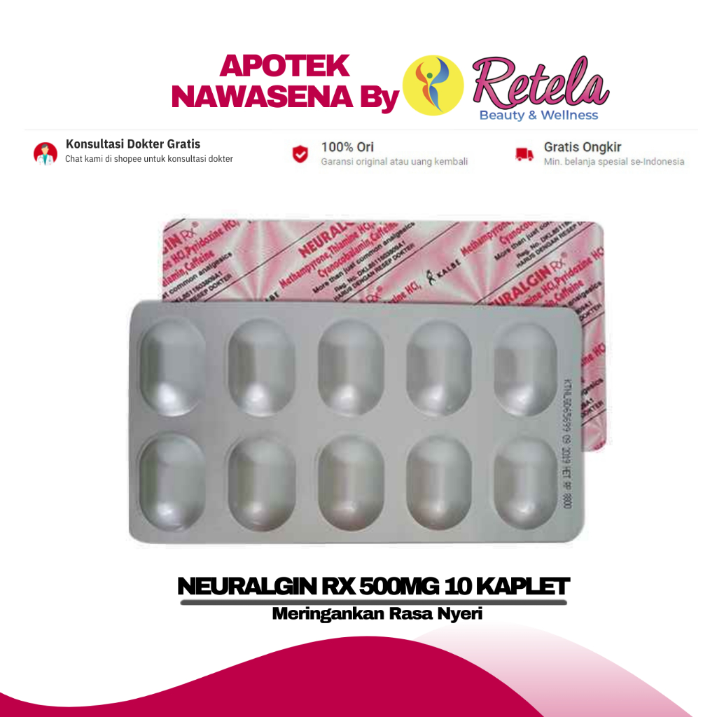 Jual NEURALGIN RX 500MG 1 STRIP 10 KAPLET | Shopee Indonesia