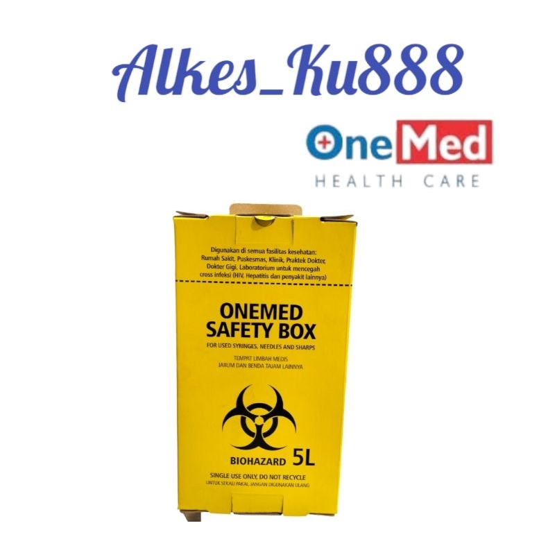 Jual SAFETY BOX 5 LITER ONEMED/TEMPAT SAMPAH MEDIS ONEMED 5LITER | Shopee Indonesia