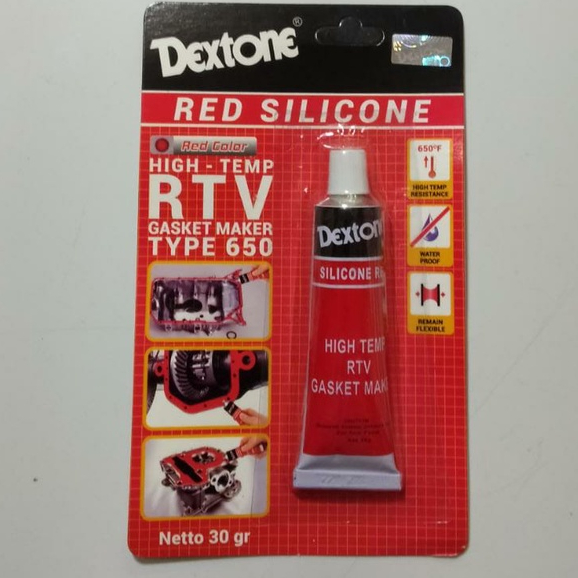 Jual Lem Paking Gasket Dextone Red Silicon Flexible Auto Sealer Merah ...