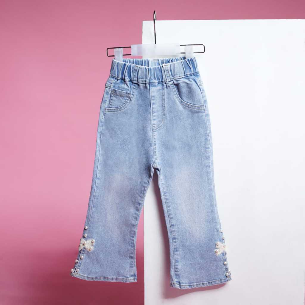 Jual Celana Cutbray Panjang Jeans Anak Perempuan Highwaist Denim Cewe ...